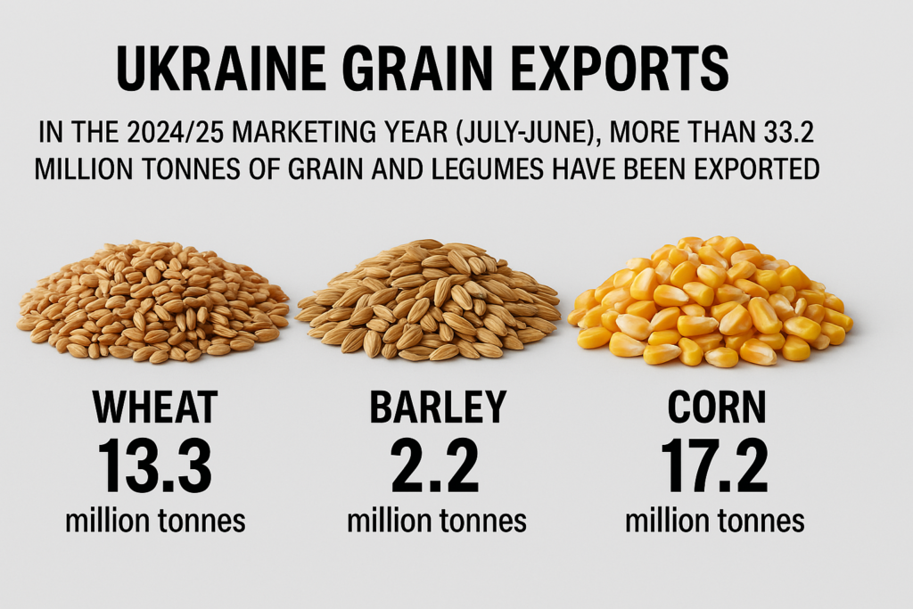 Ukraine Grain Exports Reach 33.2 Million Tons in the Current Season ...